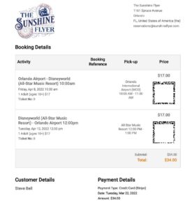 Sunshine Flyer Walt Disney World Airport Transportation • Military ...