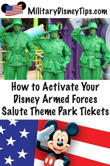 How to Activate Your 2025 Disney Armed Forces Salute Theme Park Tickets ...